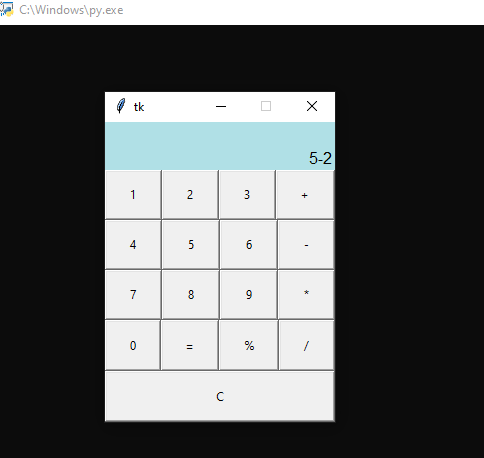 Calculator using Python | Tkinter| with source code