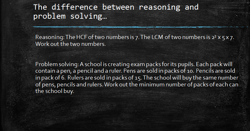 Educating MrMattock: Reasoning, Problem Solving, Interpretation and Fluency
