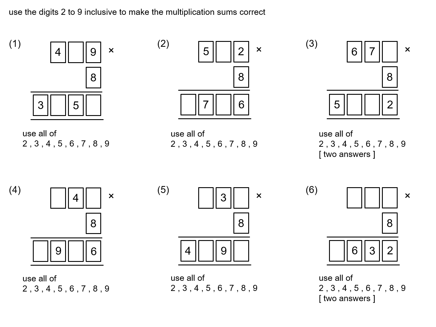 MEDIAN Don Steward mathematics teaching: multiplication find the gaps