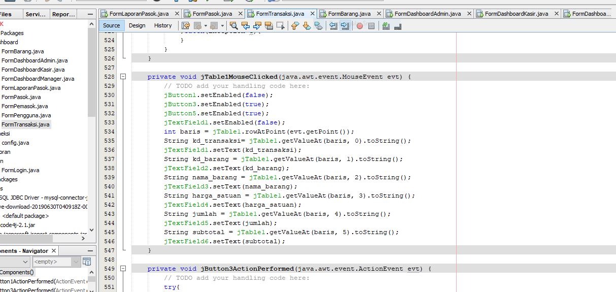 Java CRUD dengan Transaksi dan Laporan