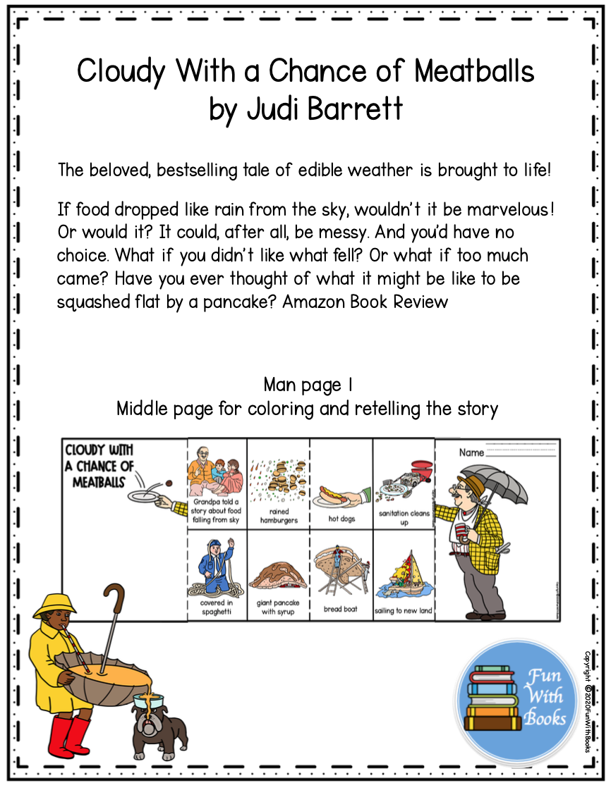 CLOUDY WITH A CHANCE OF MEATBALLS BOOK CRAFT ~ Book Units by Lynn