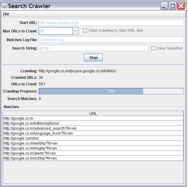 Java Program Codes Url Searching Using Java 7610