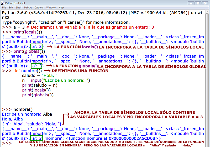 APRENDER A PROGRAMAR CON PYTHON: LOCALS(), GLOBALS() Y VARS()