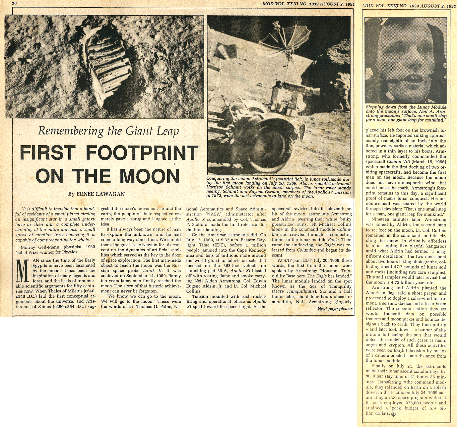 ALAM MO BA 'TO? (Do You Know This?): Remembering the Giant Leap: First ...
