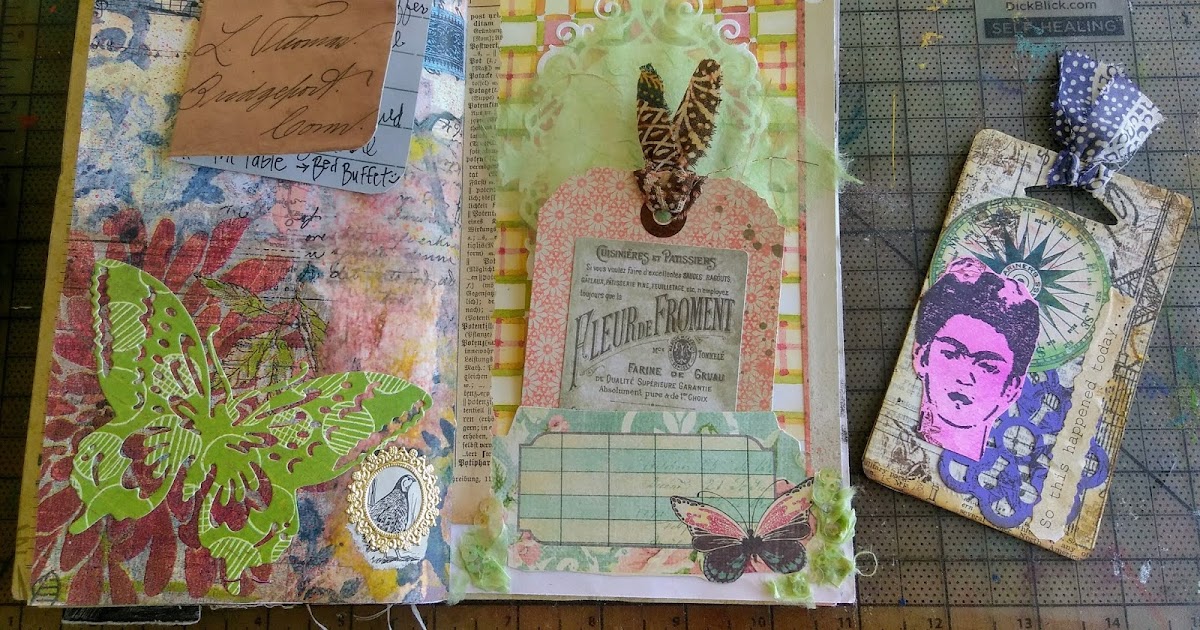 coffee & creativity: Project Share: A Junk Journal Spread Using Happy Mail