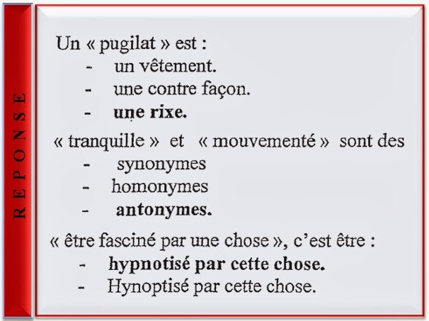 QCM-CONCOURS-GRATUITS: 12 corrigé exercices de vocabulaire QCM-CONCOURS-GRATUITS: 12 corrigé exercices de vocabulaire