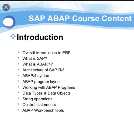 SAP ABAP Course Content