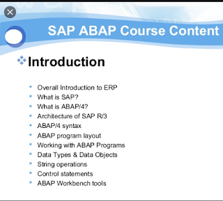 SAP ABAP Course Content