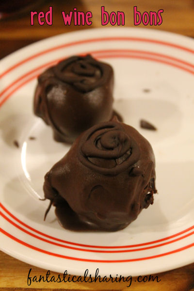 Fantastical Sharing of Recipes: Red Wine Chocolate Bon Bons #Choctoberfest