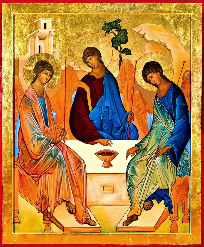 KANDYLAKI: Andrei Rublev’s Icon of the Holy Trinity.
