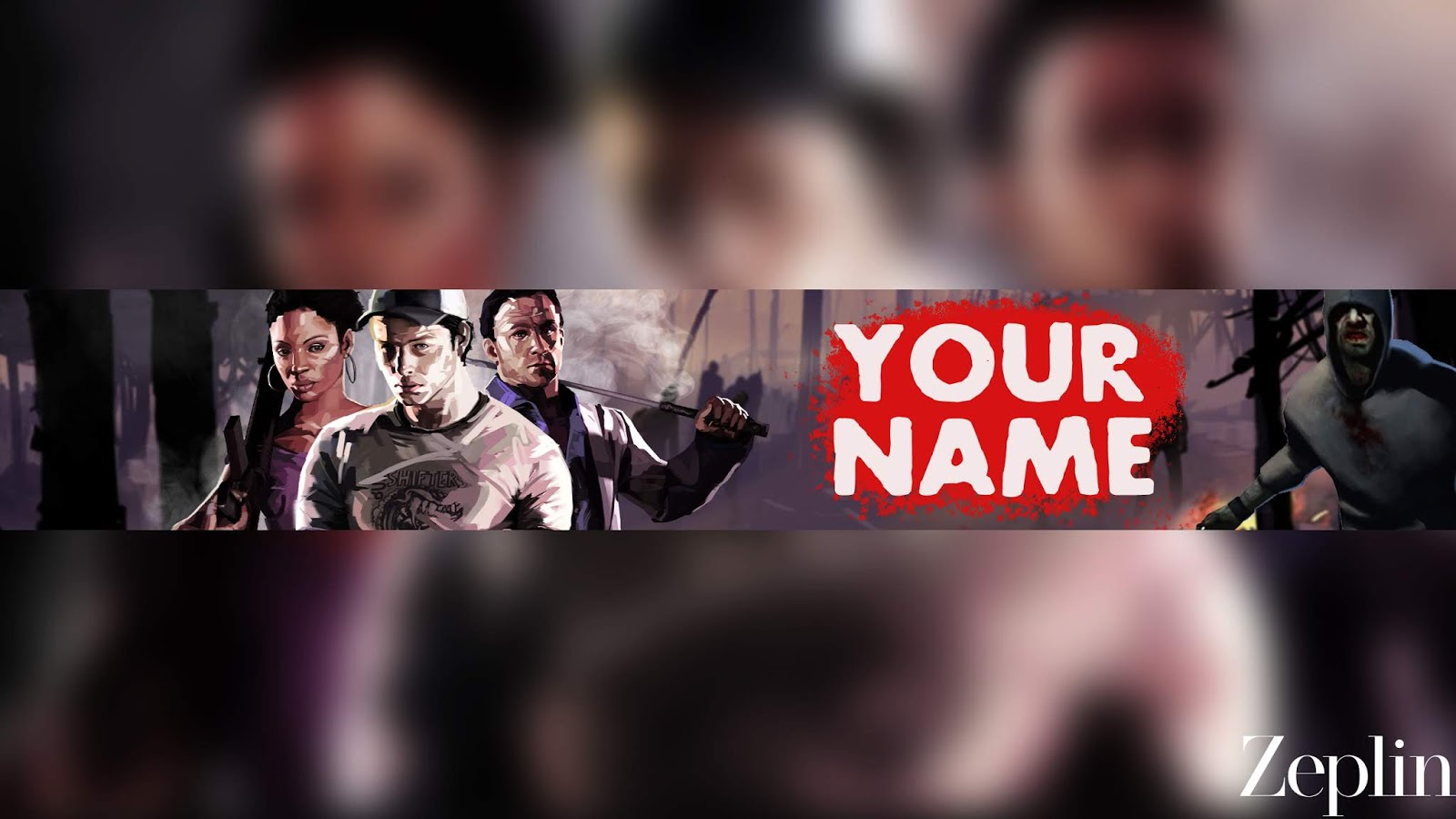 Left 4 Dead 2 Youtube Banner Template