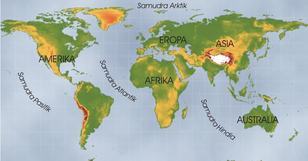 LETAK DAN LUAS BENUA ASIA DAN BENUA LAINNYA ~ IPS BERBAGI