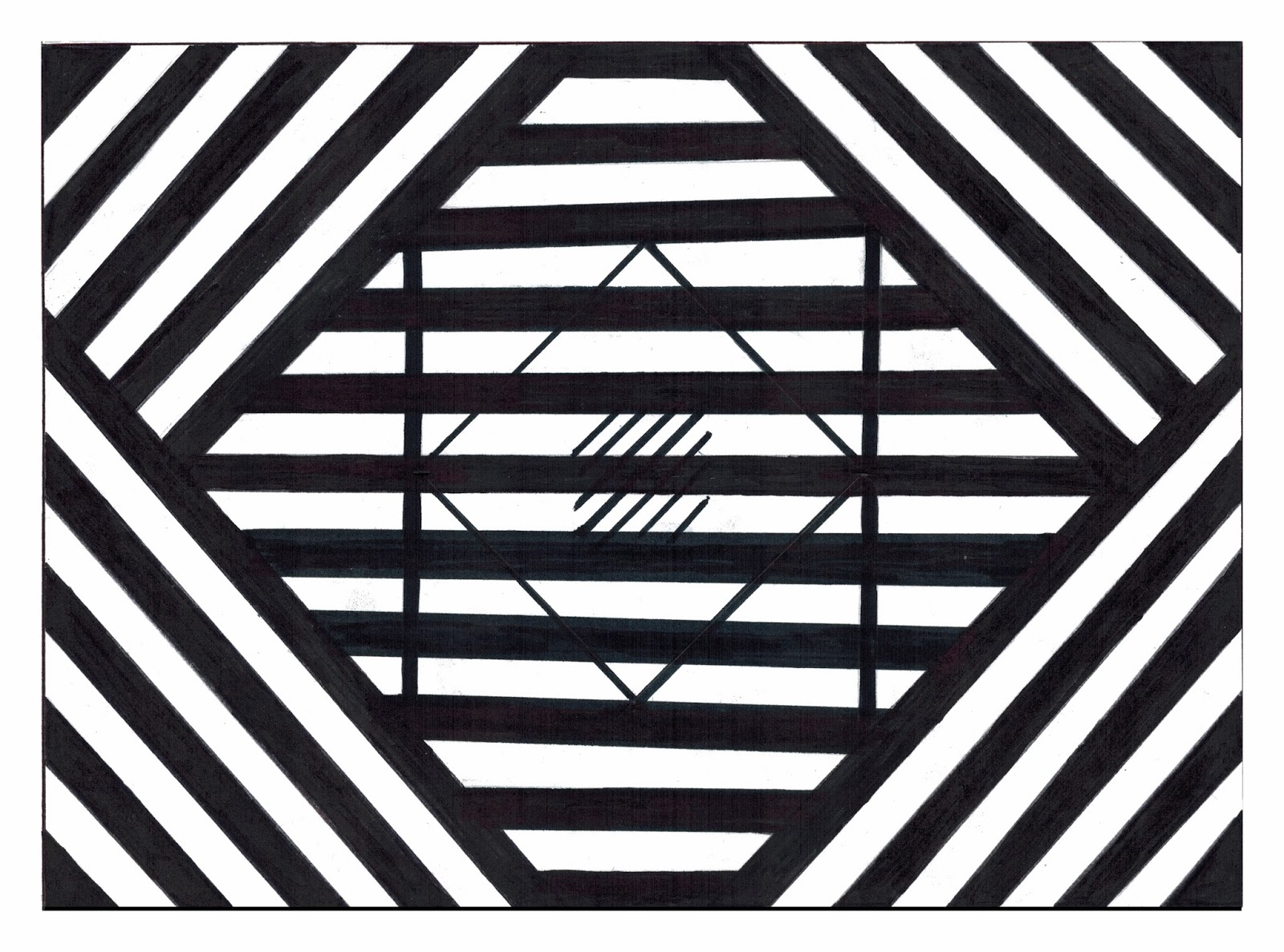 Kuiloa Blog de Dibujo : Composición gráfica monocromática mediante Líneas