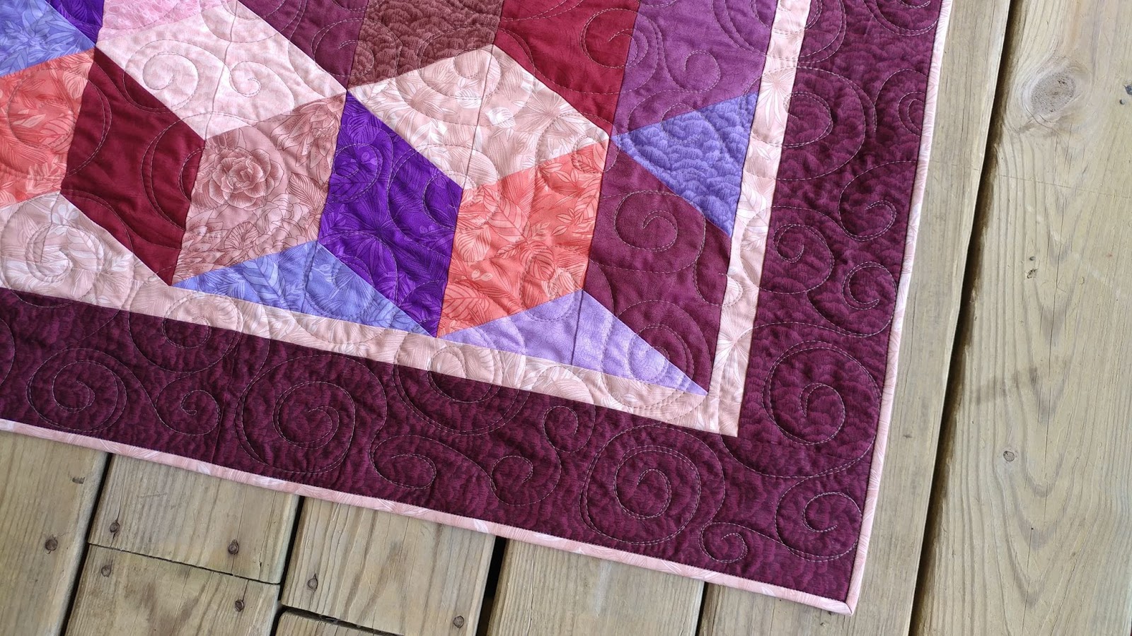 Slice of Pi Quilts: Tumbling Blocks Quilt