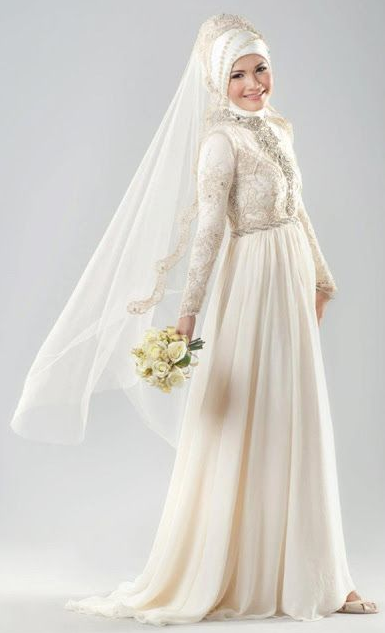 Desain Gaun Pengantin Simple Tapi Elegan - 35 Gaun Pengantin Muslim ...