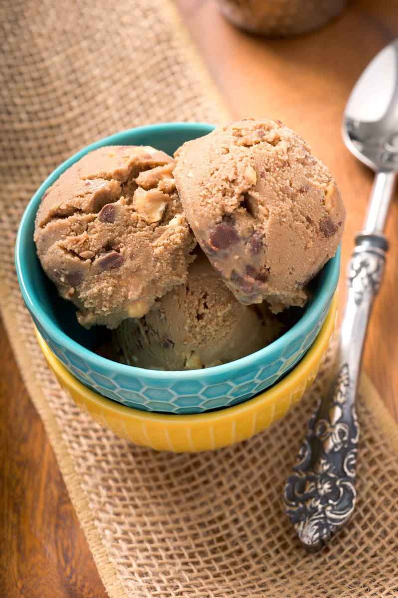 Nutella Cappuccino Ice Cream with Roasted Hazelnuts