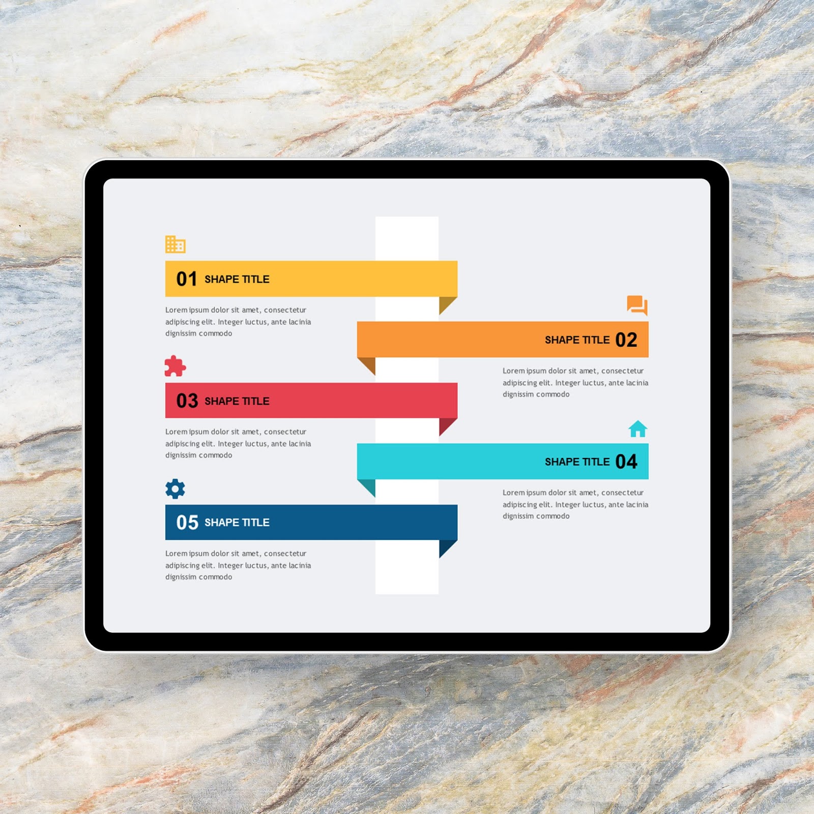 Pillar Both Side List PowerPoint Templates - PowerPoint Free