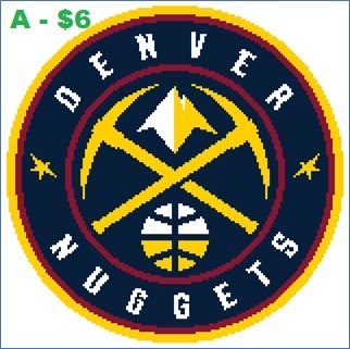 EASY PATTERNS: Denver Nuggets cross-stitch pattern