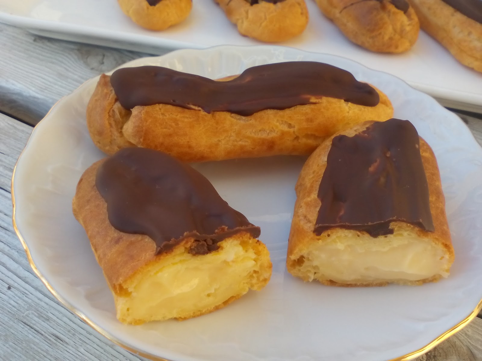 Te hago un postre: Éclairs de crema y chocolate