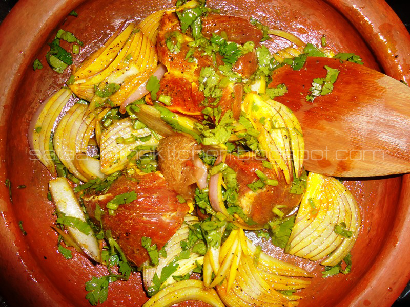 Safaa in the Kitchen: Tajin of Beef with Peas and Artichokes