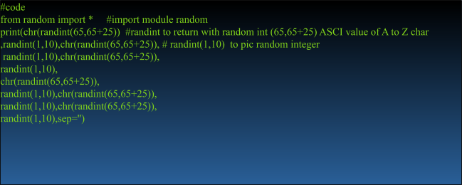 CNT Technologies: Python Programme for generating 12 digit strong password