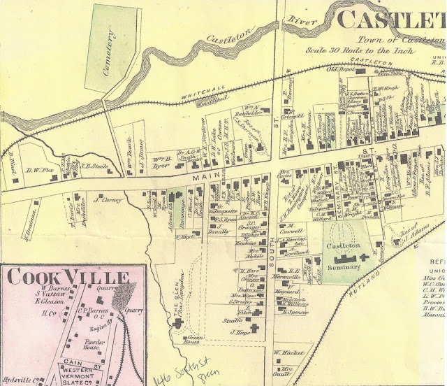 Bike WA to VT, Write History: Oct 10 - Castleton, Vt, locations