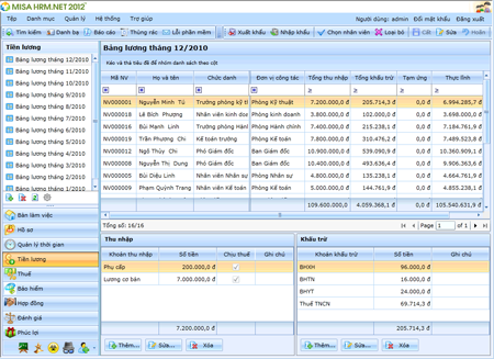 Phần mềm quản lý nhân sự MISA HRM.NET