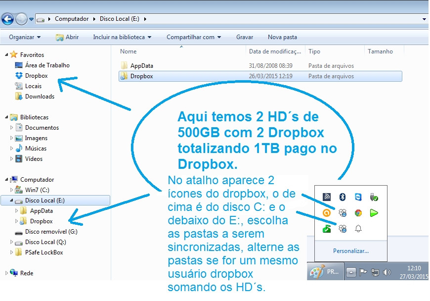 Facilitando e Conhecendo: Saiba como configurar 2 Dropbox no mesmo PC ...