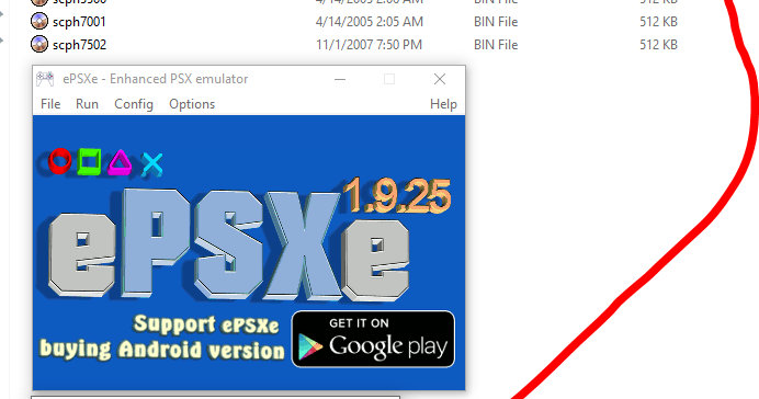 Main Menu: PS1 emulator w/ BIOS + 1 Game