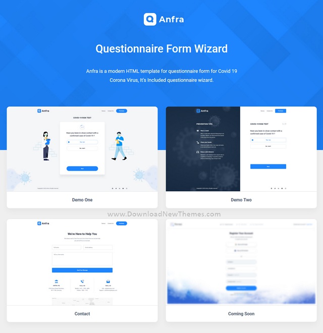 Anfra Questionnaire Form Wizard Responsive Template - Download New Themes