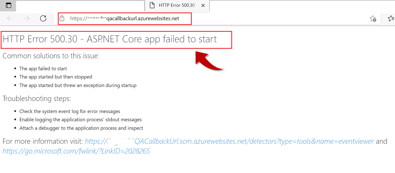 Solved Error 50030 Aspnet Core App Failed To Start