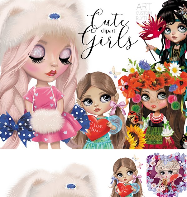 Блог Колибри: Cute Clipart Girls