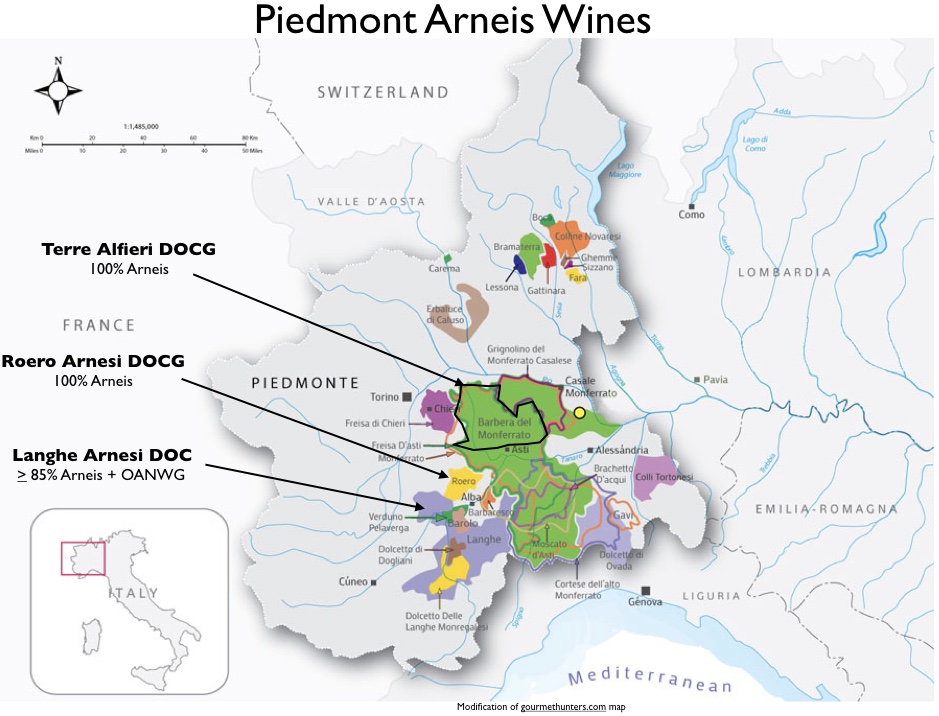 Wine -- Mise en abyme: Piemonte wines from the Arneis grape