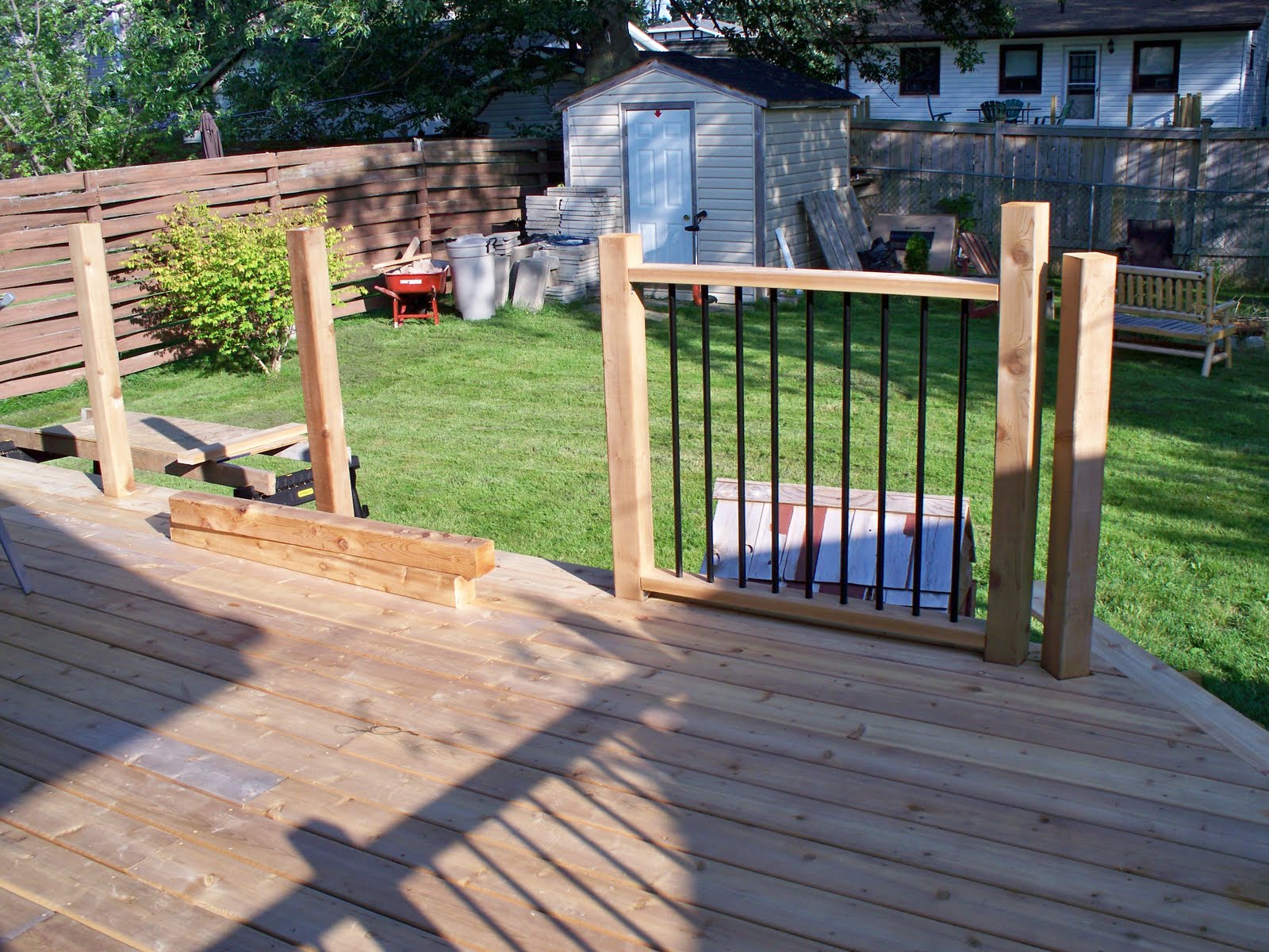 Kevin & Laurie Build a Deck: Step 8: Railings and Stairs