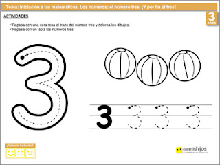 Infantil 5 años El faro: APRENDEMOS EL NUMERO 3