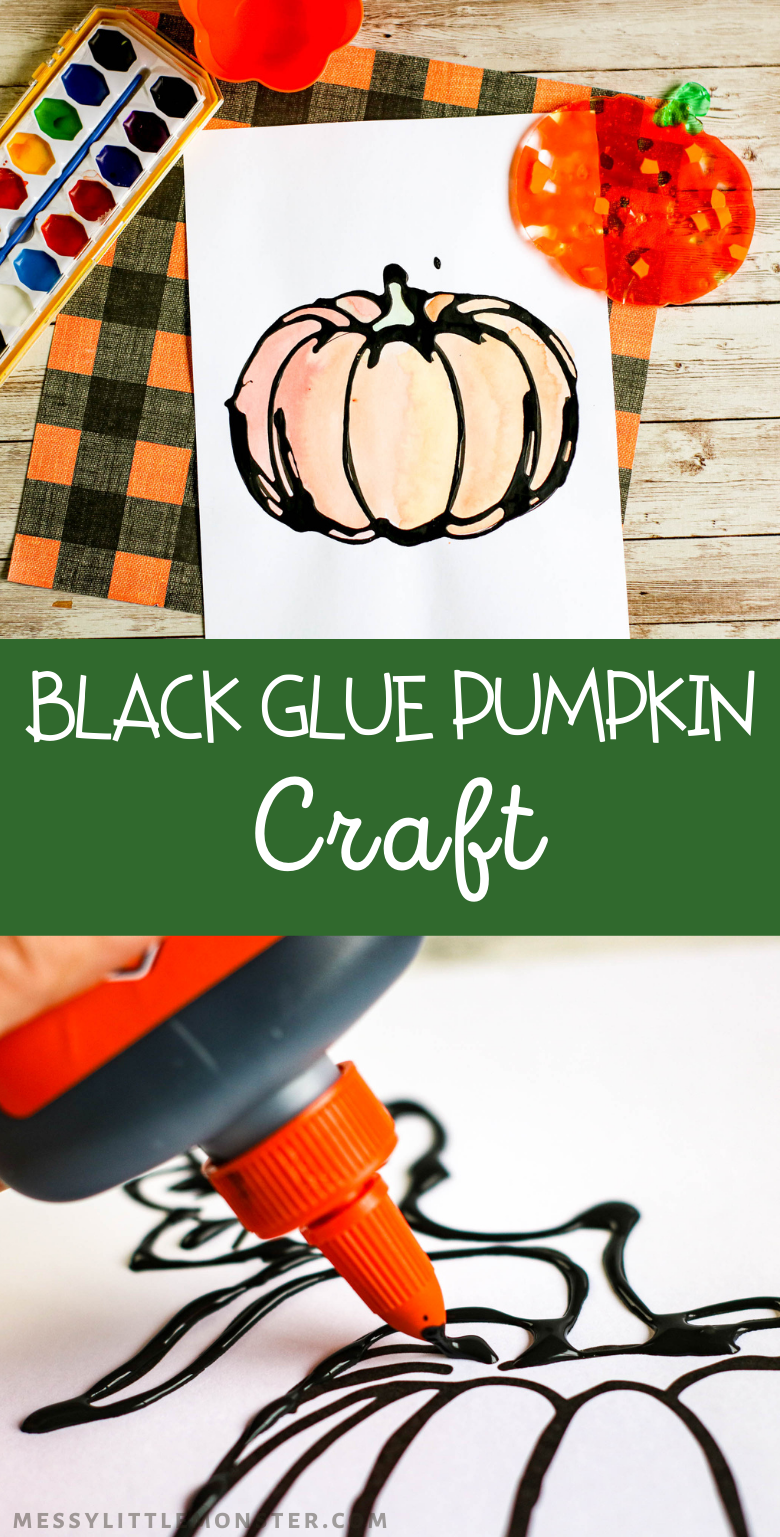 Black Glue Pumpkin Craft - The Perfect Autumn or Halloween Craft ...