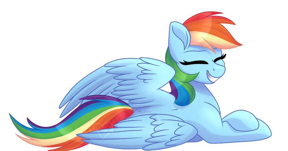 Rainbow Dash Laying Down