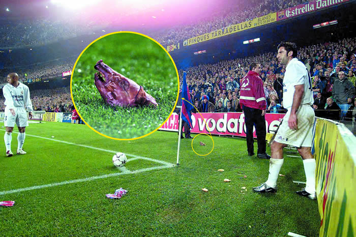 How Louis Figo made a pig's head fly at the Camp Nou. | Naija Blog ...