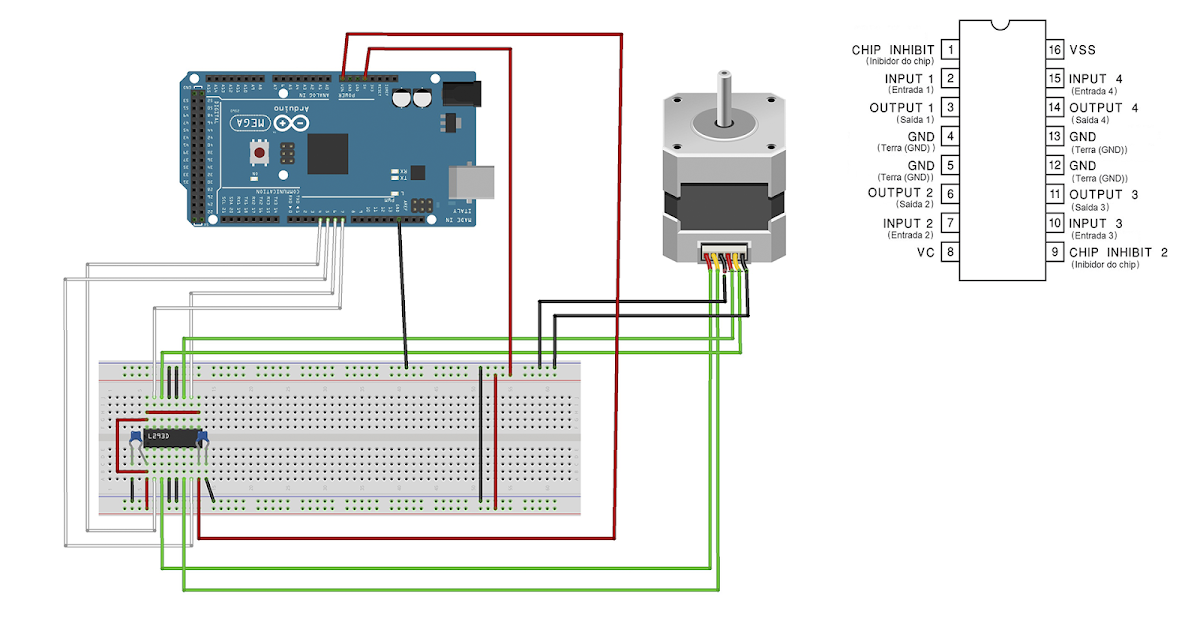 Arduino - Vladcontrol: Motor de Passo 28YBJ-48 com L293D