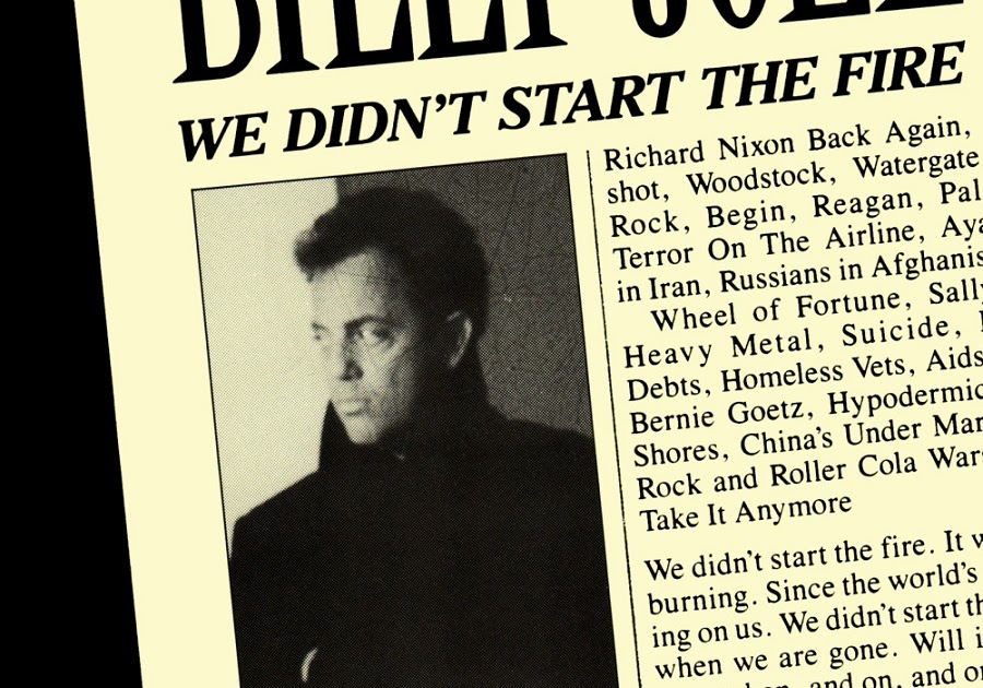 On The Road Again: Billy Joel "We Didn't Start The Fire (Single & Video)"