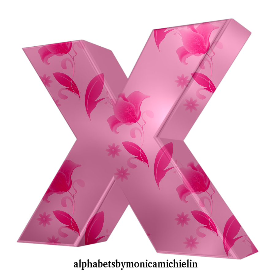 M. Michielin Alphabets: PINK FLOWERS PASTEL ALPHABET SEAMLESS, NUMBERS ...