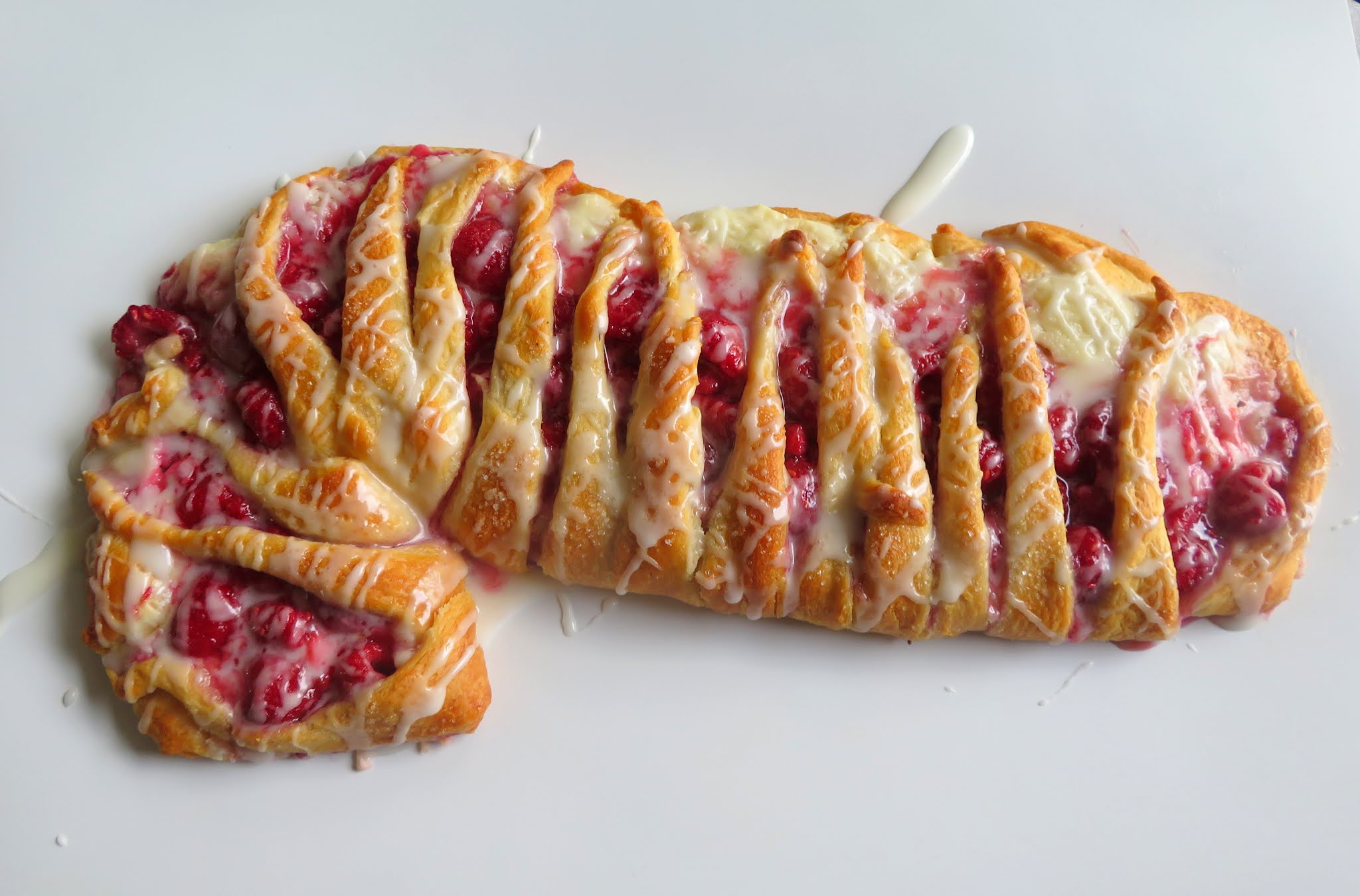 Raspberry Candy Cane Danish | The English Kitchen