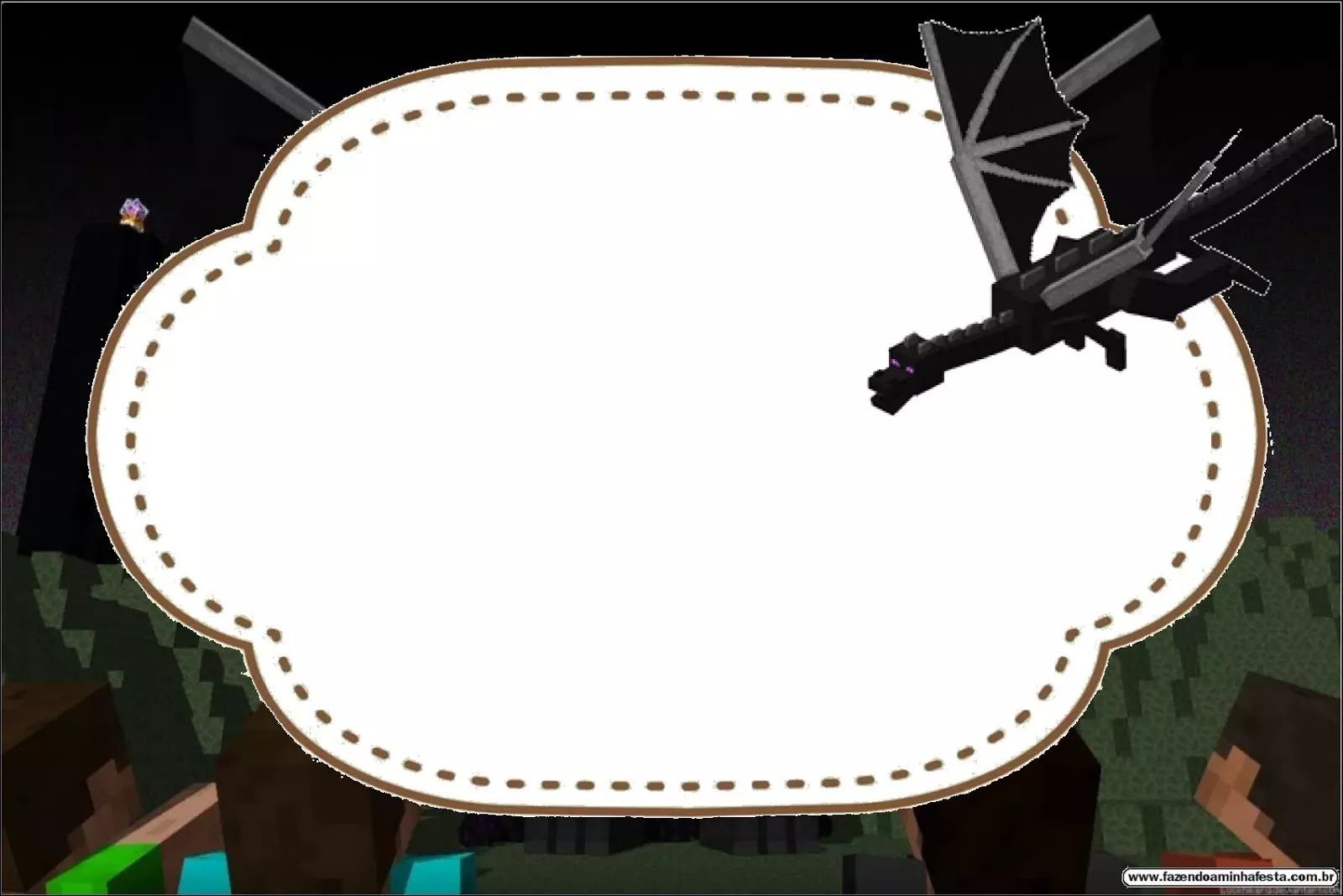 Minecraft Ender Dragon Free Printable Invitations. - Oh My Fiesta! for ...