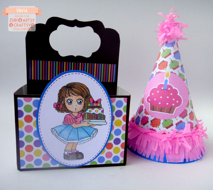 Silvia Scrap: Reto # 24 en Zuri Artsy Craftsy. Cumpleaños