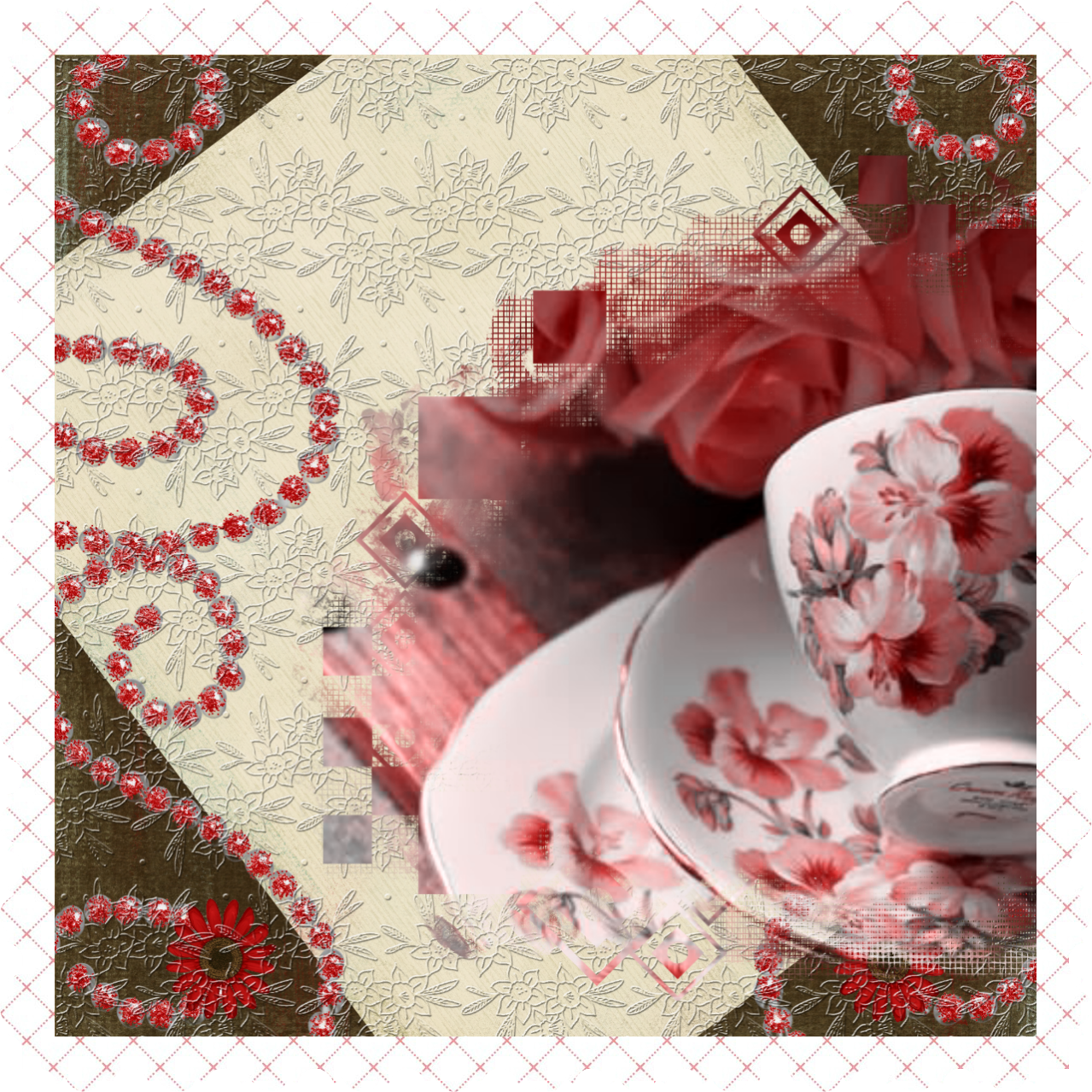 Victorian Tea Frames And Backgrounds