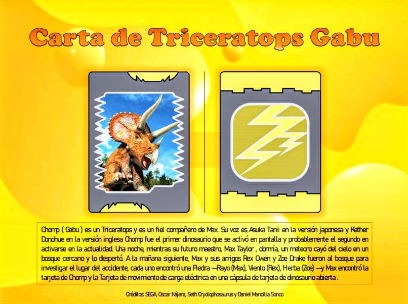 Nuevo | Paquete de Cartas de [Triceratops Gabu] | Primera temporada