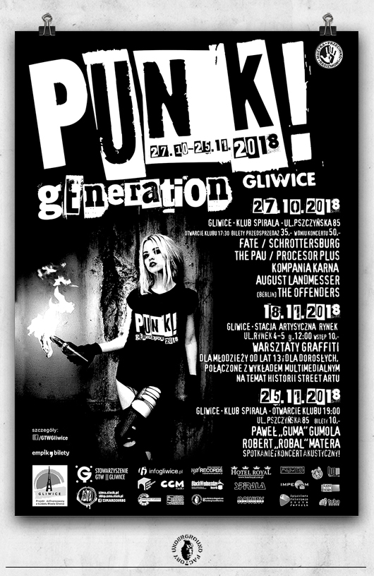 underground factory poster: Punk Generation 2018