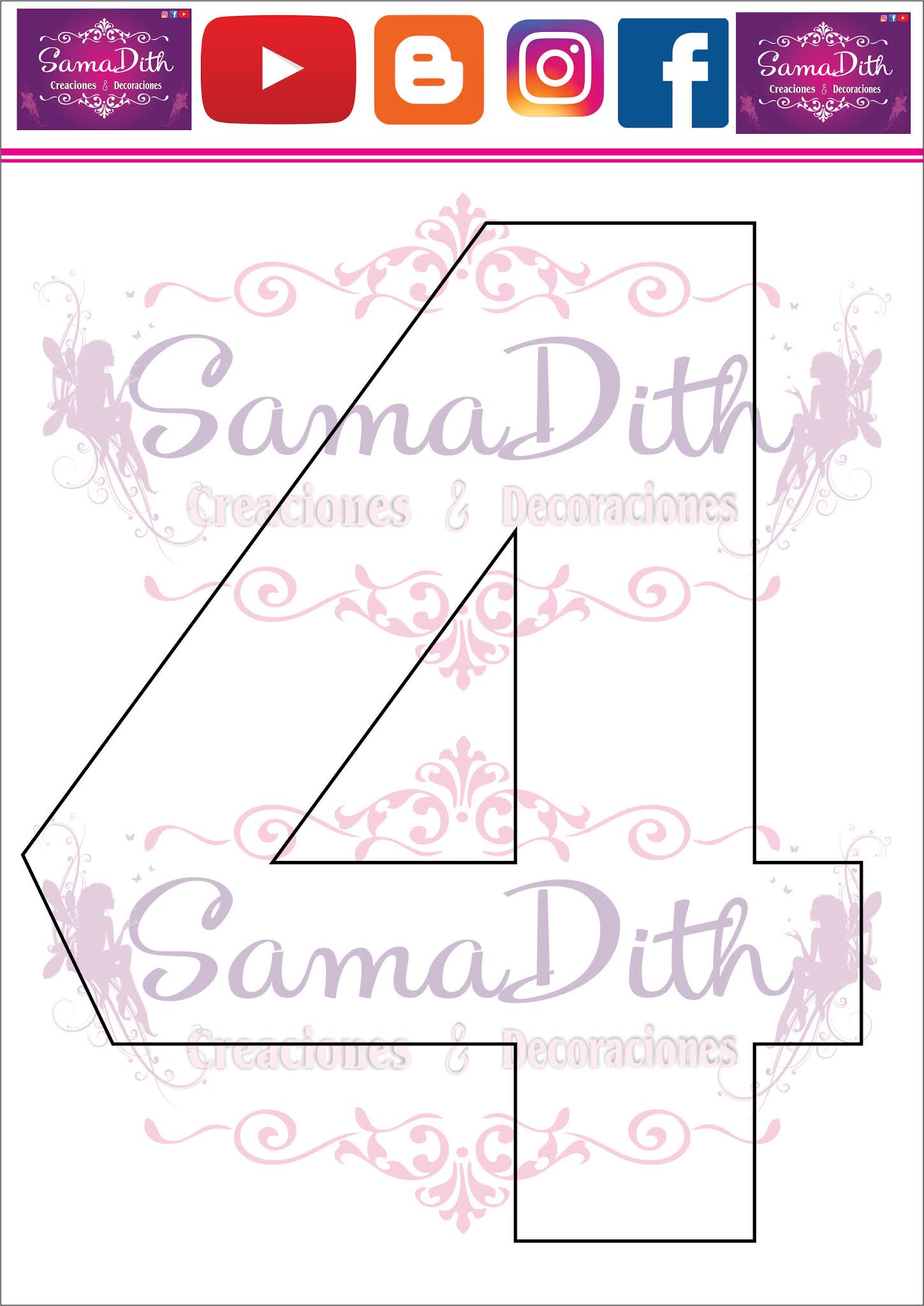 Creaciones Samadith Peru: MOLDE NUMEROS 3 COLLEGE SOLID