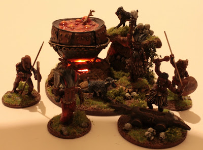 Analogue Hobbies: From MichaelA: 28mm Cannibals & Cooking Pot (100 points)