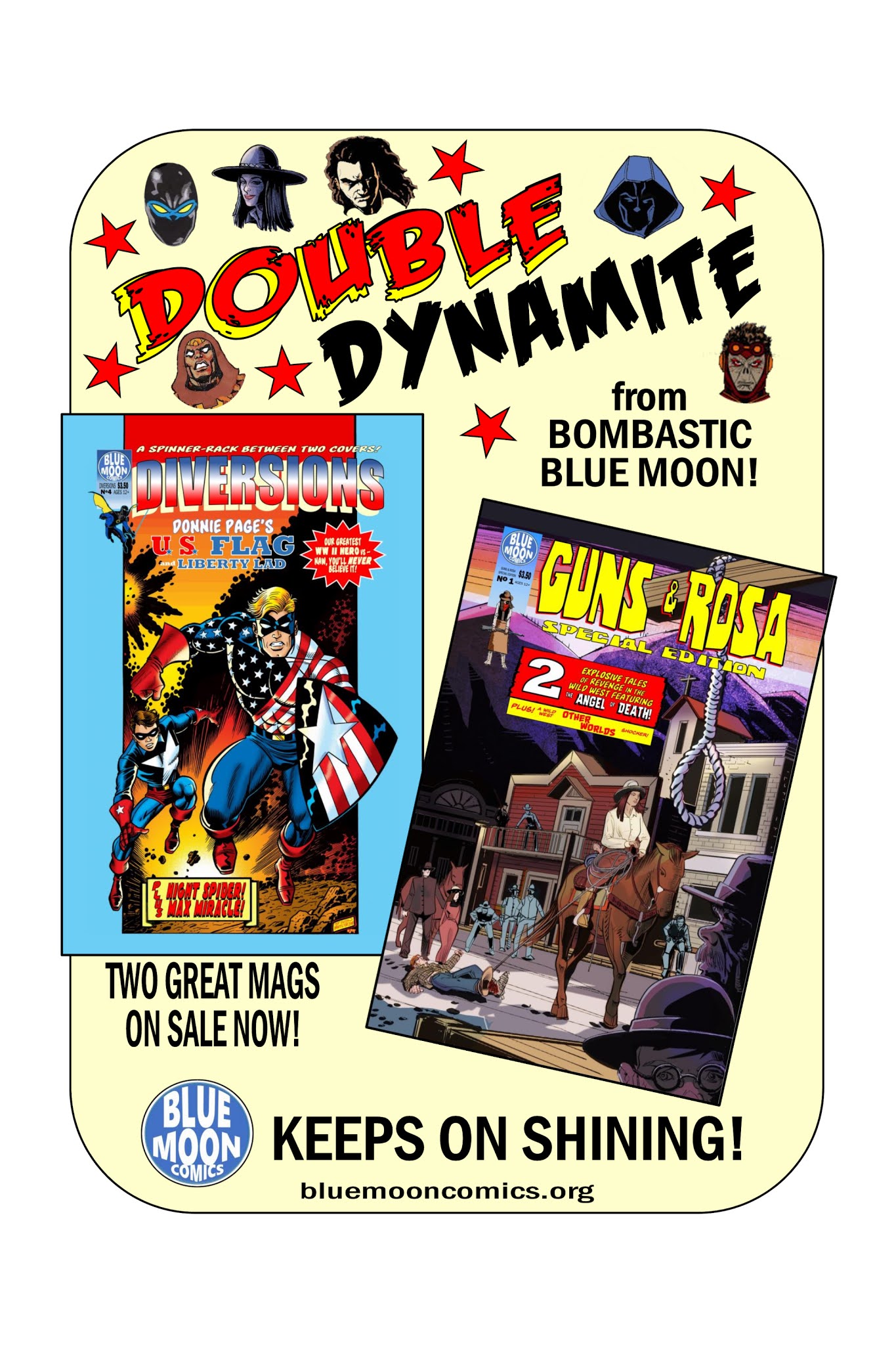 BLUE MOON COMICS: Diversions #4 and Guns & Rosa Special Edition #1 On ...